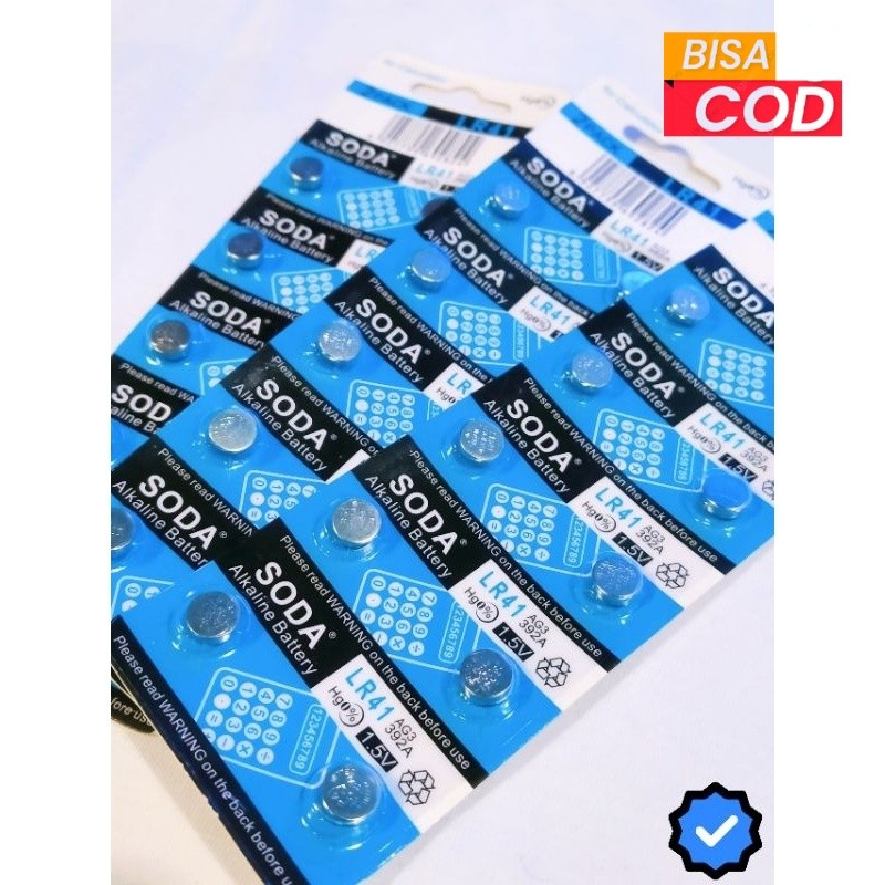 Jual LMP (10pcs) Baterai Alkaline SODA LR41/AG3/L736F 1.5V Baterai ...