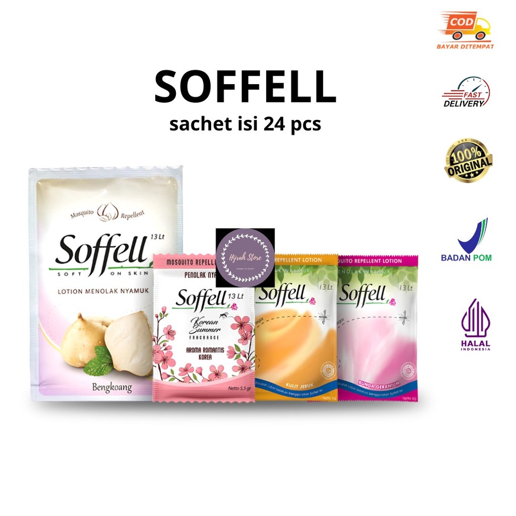 Jual Soffell Sachet Renceng (Isi 24pcs) 5,5gr & 10gr | Bunga Geranium ...