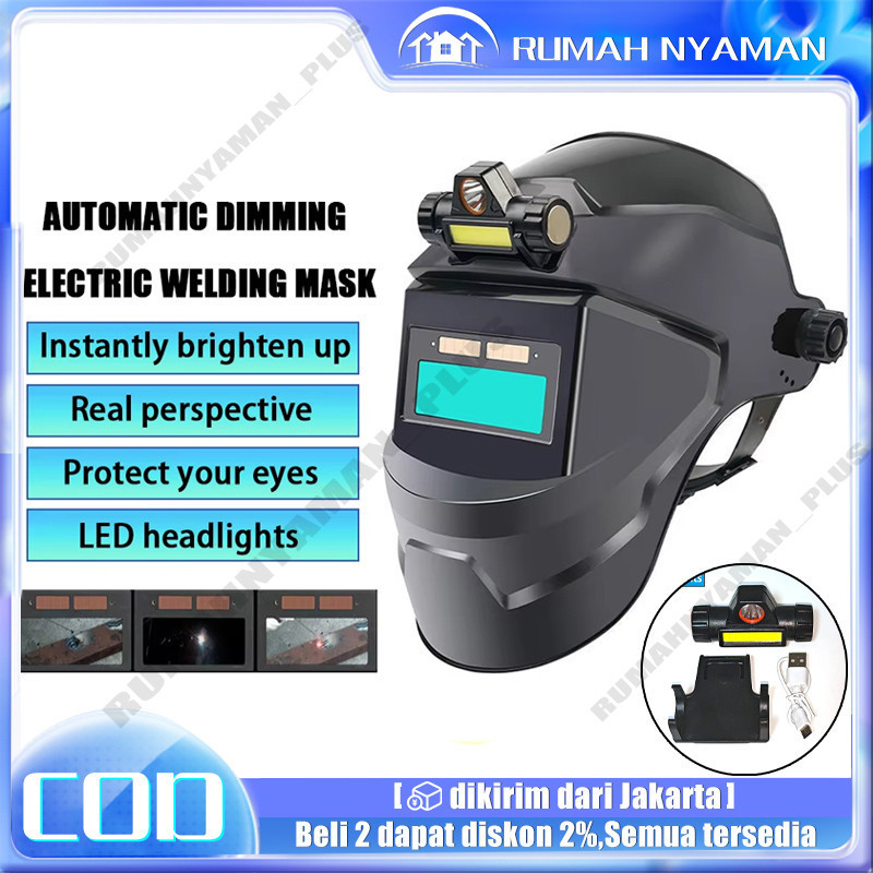Jual Helm Kedok Las Otomatis Las Auto Dark Welding Helmet Safety ...