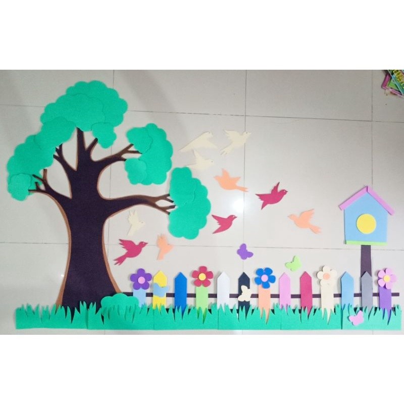 Jual GT65R 1 Set Hiasan Dinding (150cm x 90 cm) Spon Eva Pohon Pagar ...