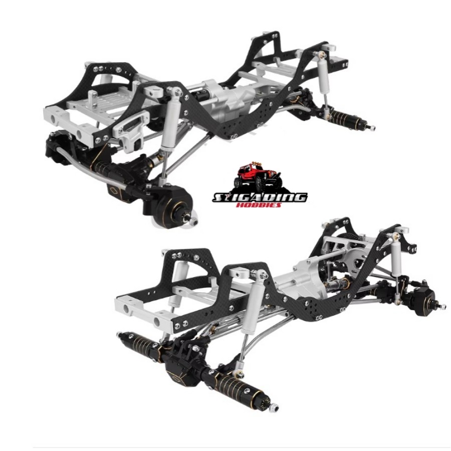 Jual Kit Metal Sasis Carbon Axial SCX10 PRO | Shopee Indonesia