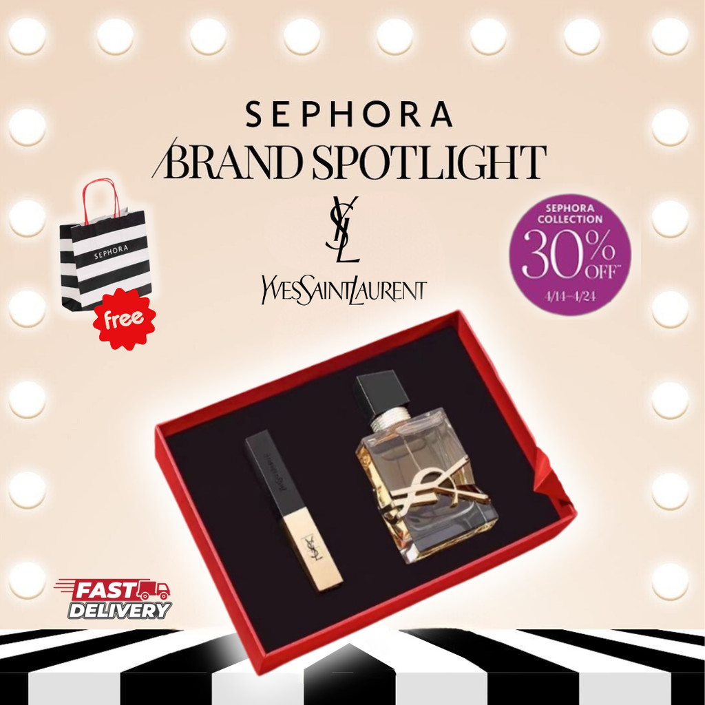 Jual YSL Parfum Gift Set original | YSL LIBRE EDP 50ml +ysl lipstick rouge#2024 holiday coffret ...