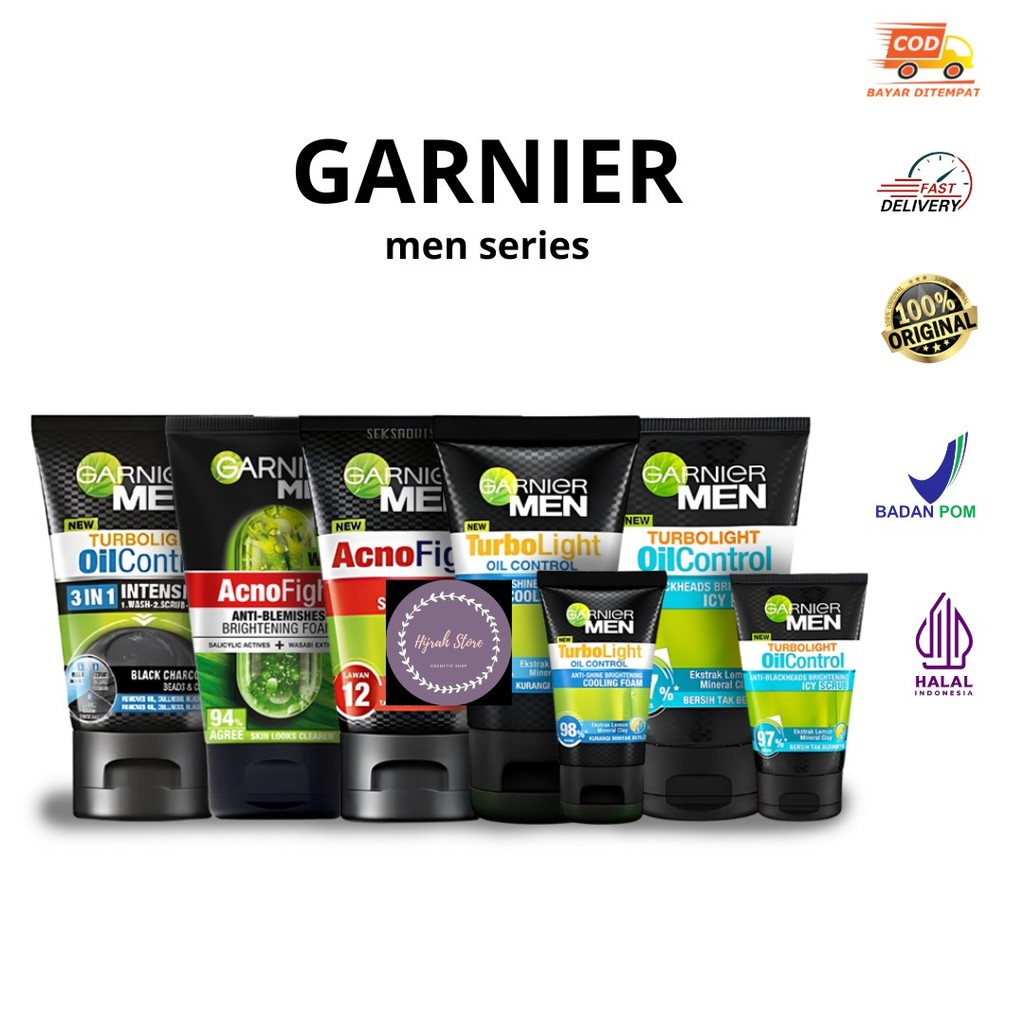 Jual Garnier Face Wash Men Series 100gr dan 50gr | Acno Fight | Oil Control | Shopee Indonesia