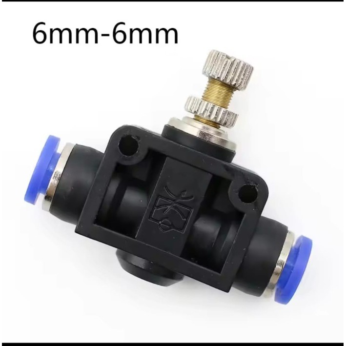 Jual D90 FLOW SPEED CONTROL VALVE FITTING PNEUMATIC Adjustable Flow ...
