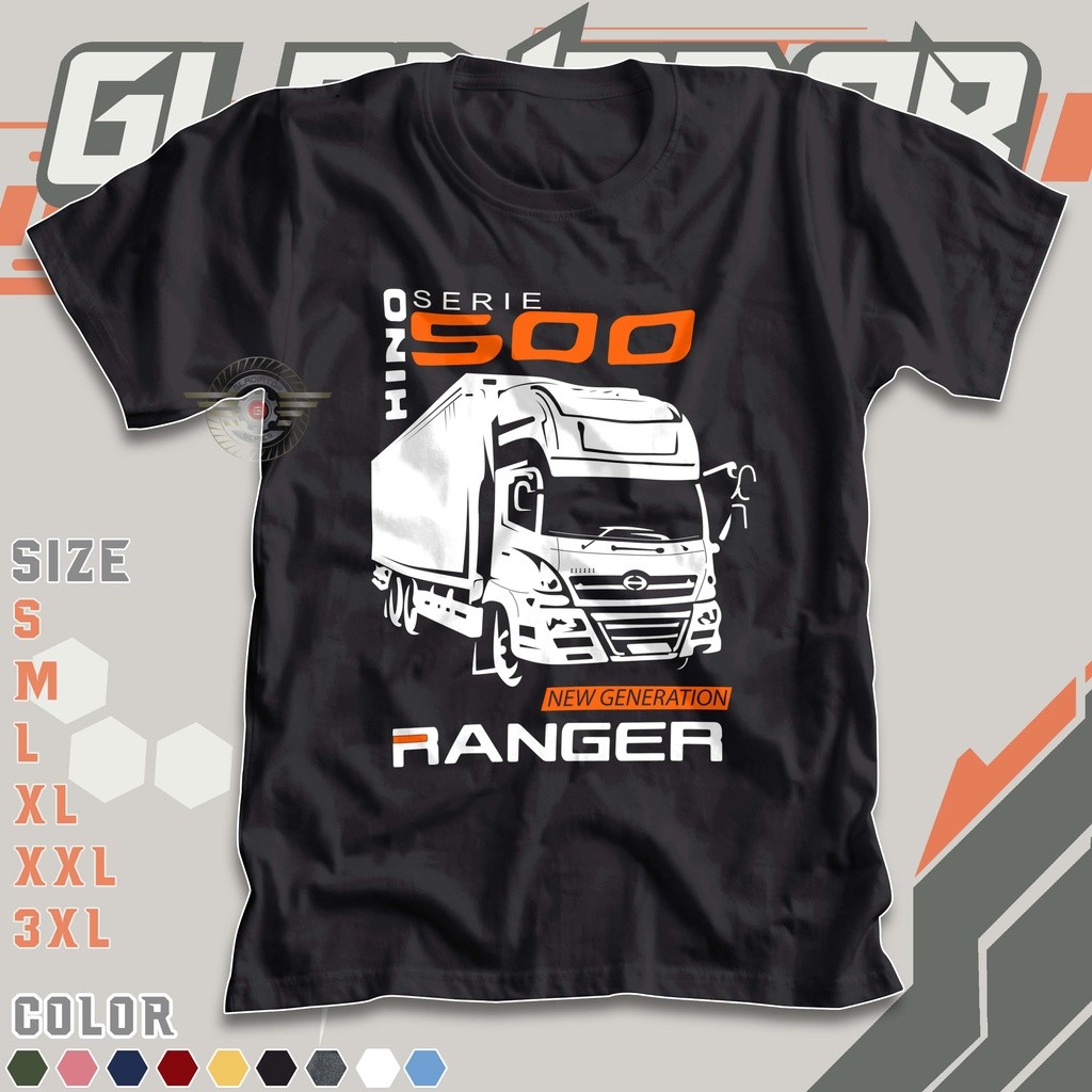 Jual Kaos Truk Hino Ranger 500 Series New Generation Baju Driver Truck ...