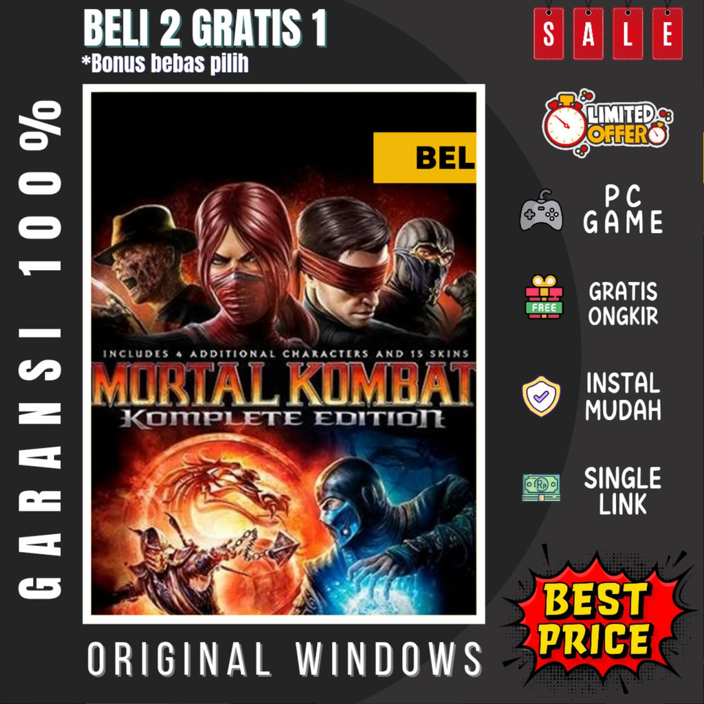 Jual MORTAL KOMBAT KOMPLETE EDITION - GAME PC - GAME LAPTOP - PC GAMES - BELI 2 GRATIS 1 ...