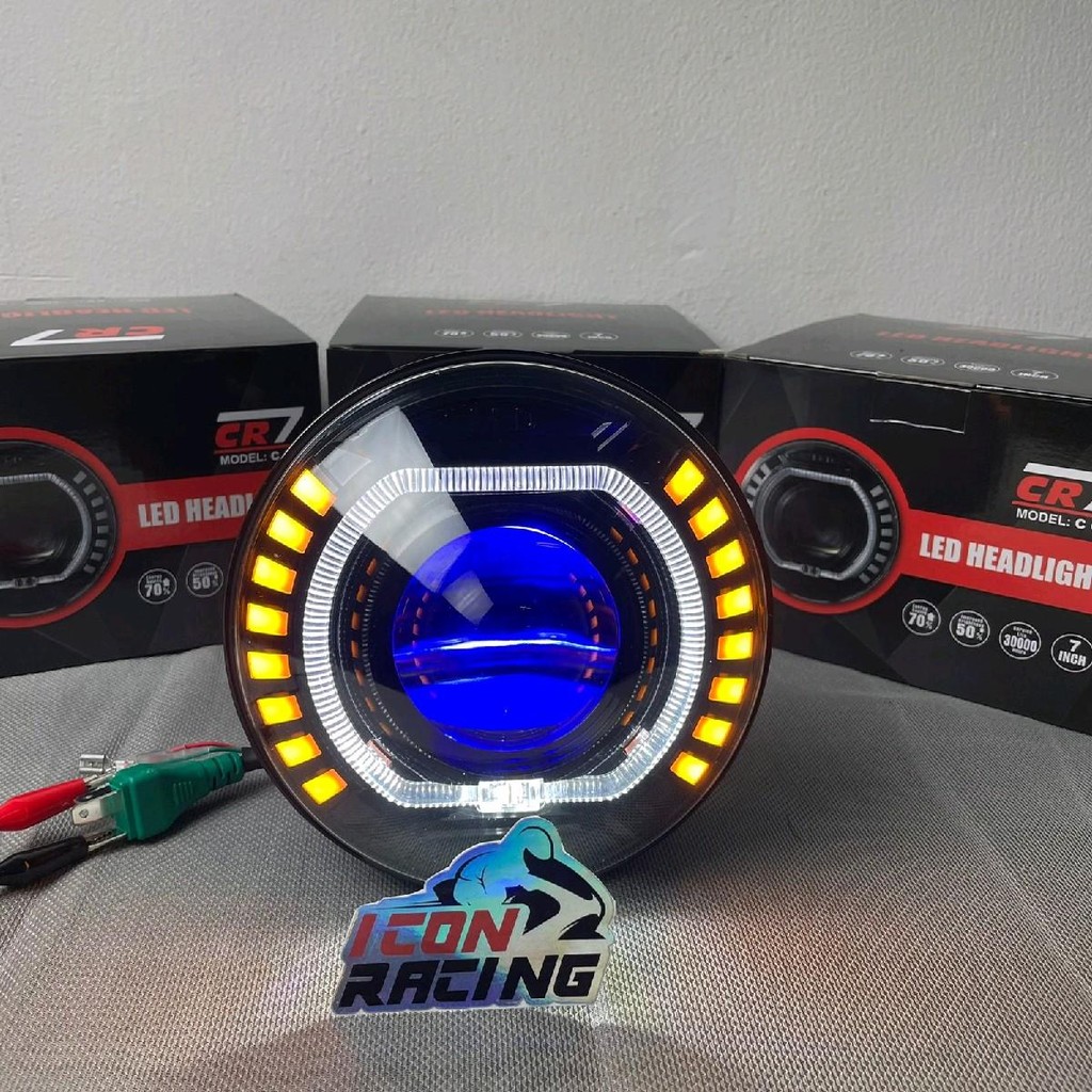 Jual Lampu Biled Projector 50 WATT C633 CR7 7 Inch Bulat Ninja Ss W175 ...