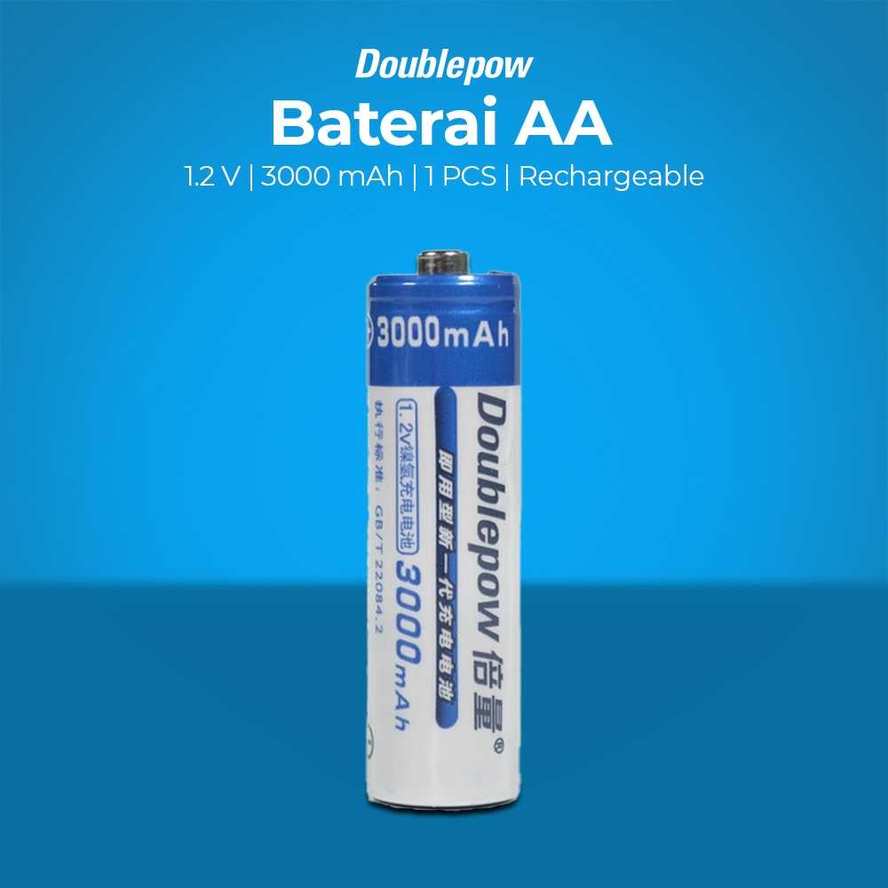 Jual Doublepow Baterai AA 3000mAh Rechargeable 1.2V Ni-MH | Shopee ...