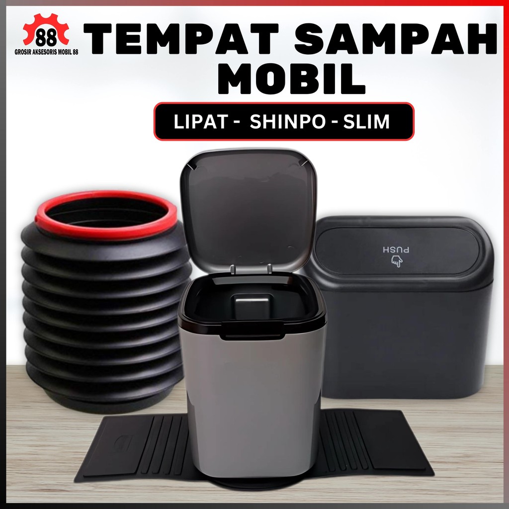 Jual Kotak Tempat Sampah Mobil Shinpo Slim Mini Tong Sampah Samping ...