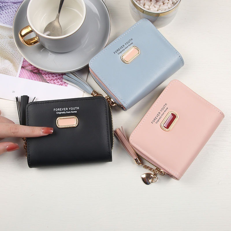 Jual MH Dompet Kartu Bahan PU Aneka Warna DOMPET LIPAT WANITA KOREA KEKINIAN DOMPET KOIN LIPAT ...