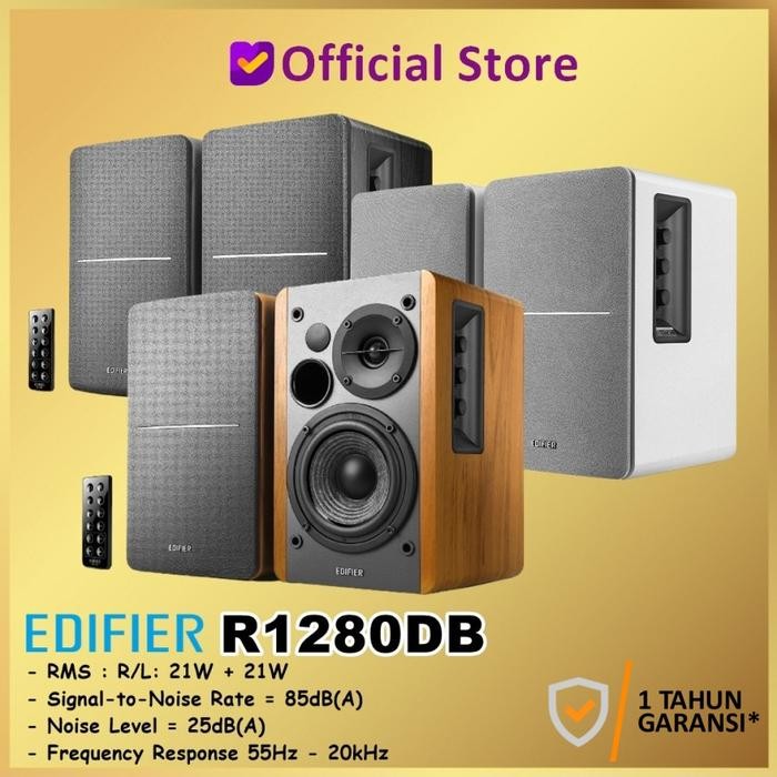 Jual Edifier R1280DB Powered Bluetooth Bookshelf Speakers R1280 DB R 1280 Bass Komputer - Black ...