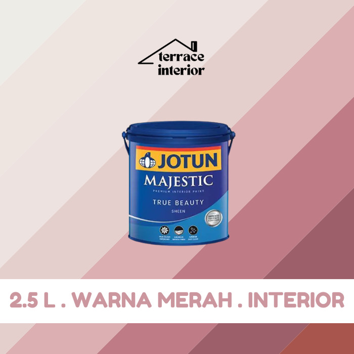 Jual Cat Tembok Majestic Sheen Interior Jotun warna Merah Red 2.5 L ...