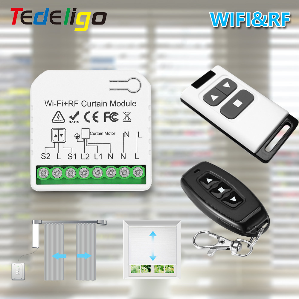 Jual WiFi Smart Curtain Switch Electric Rolling Shutter Door Controller Tuya App Voice Control ...