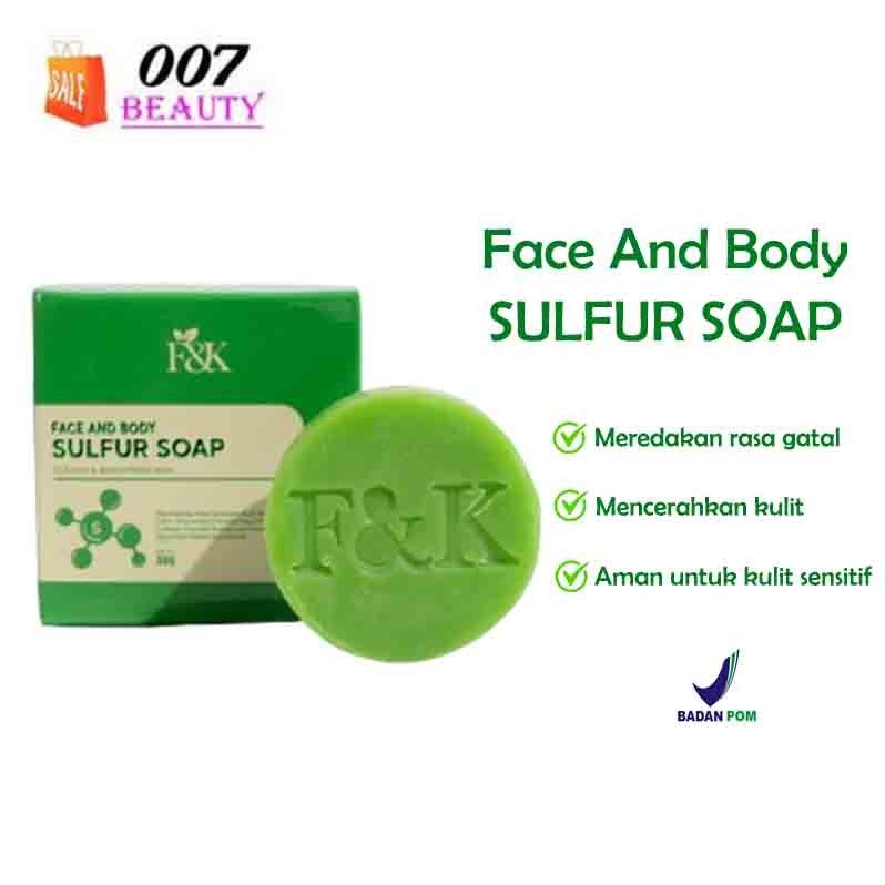 Jual F&K Sabun Sulfur Obat Kulit Gatal / Sulfur Soap Face and Body 50g ...