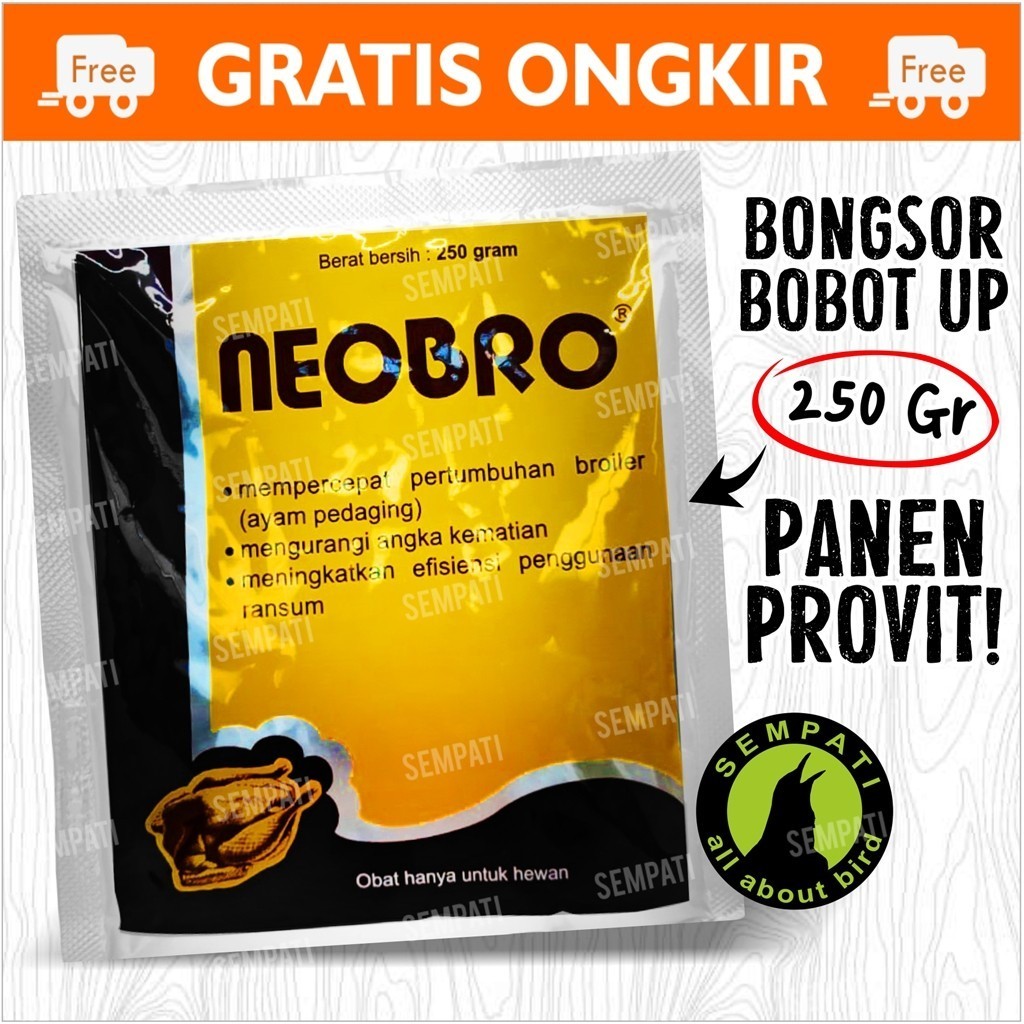 Jual SEMPATI Neobro Neo Bro Medion 250 Gram Obat Vitamin Penggemuk ...