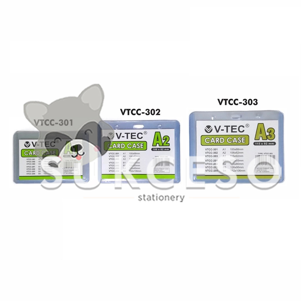 Jual VTEC ID Card Case Landscape Name Tag Mika Bening Isi 20 Murah ...