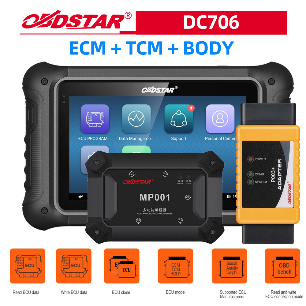 Jual OBDSTAR DC706 ECU Tool Full Version for Car and Motorcycle ECM & TCM & BODY Clone by OBD or ...