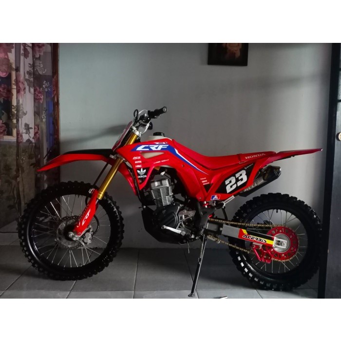 Jual DECAL CRF 150L WARNA MERAH SIMPEL - STANDAR GLOSSY, HONDA CRF 150L ...