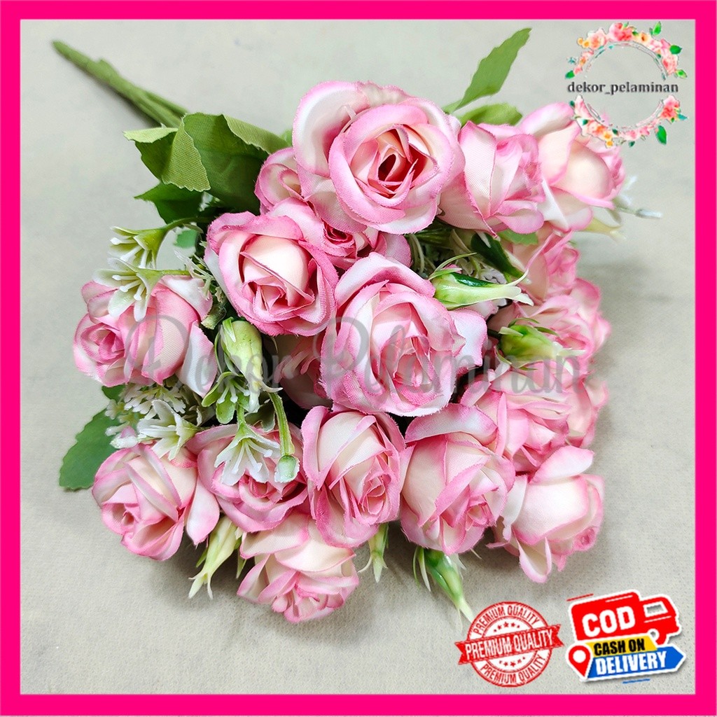Jual COD BUNGA ROSE SUNNY CABANG 5 ARTIFICAL - BUNGA MAWAR TIRUAN ...
