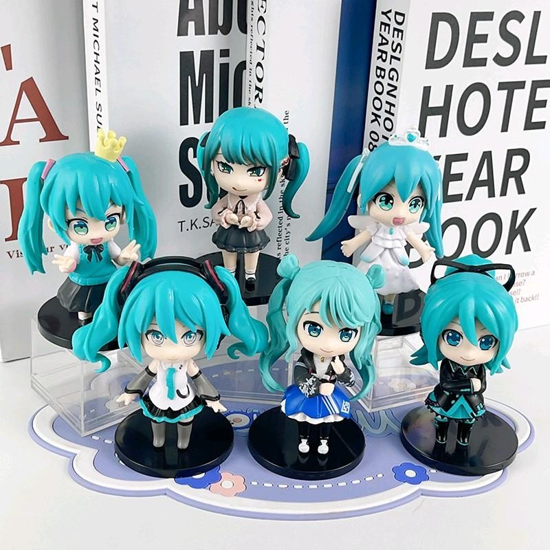 Jual Action Figure Hatsune Miku Cute 10cm Series Rambut Biru Chibi Ver ...