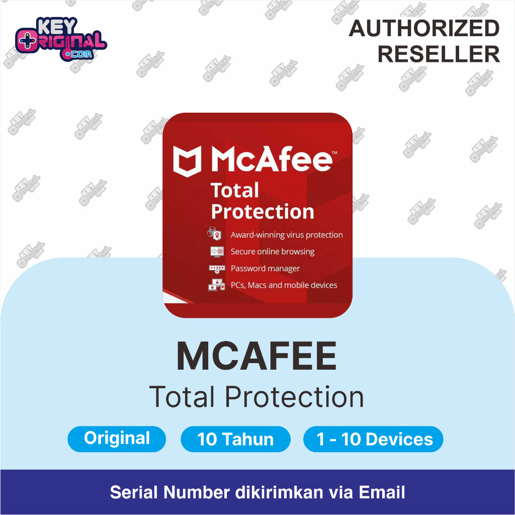 Jual MCAFEE TOTAL PROTECTION | ANTIVIRUS PC/MAC | ORIGINAL - 10 TAHUN ...
