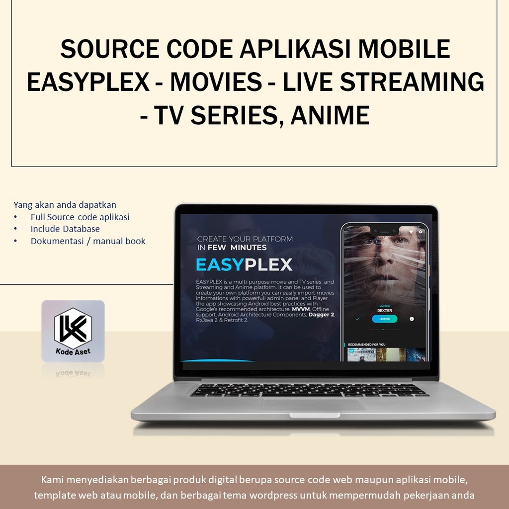 Jual SOURCE CODE APLIKASI MOBILE EASYPLEX - MOVIES - LIVE STREAMING ...