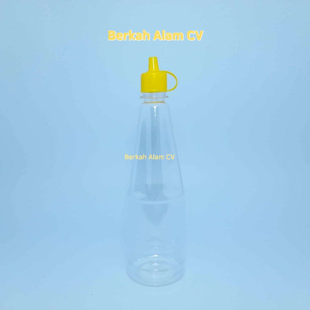 Jual Botol Pet 300 Ml Kecap Kotak Natural Tutup Belalai / Botol Plastik ...