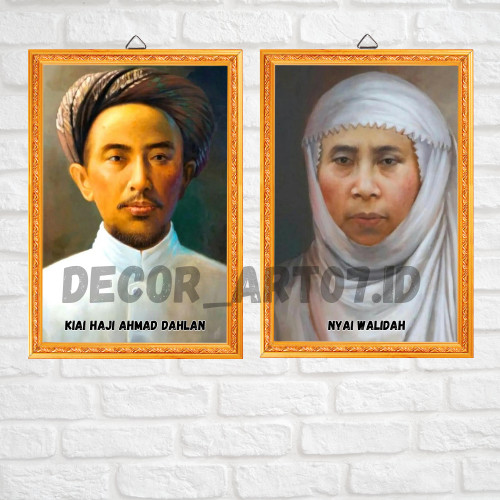 Jual 1 SET FOTO KH AHMAD DAHLAN DAN NYAI WALIDAH FOTO POSTER + BINGKAI ...