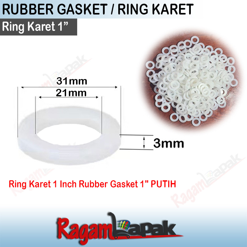 Jual Ring Karet 1 Inch Rubber seals Ring Karet 1" PUTIH OC32P | Shopee ...