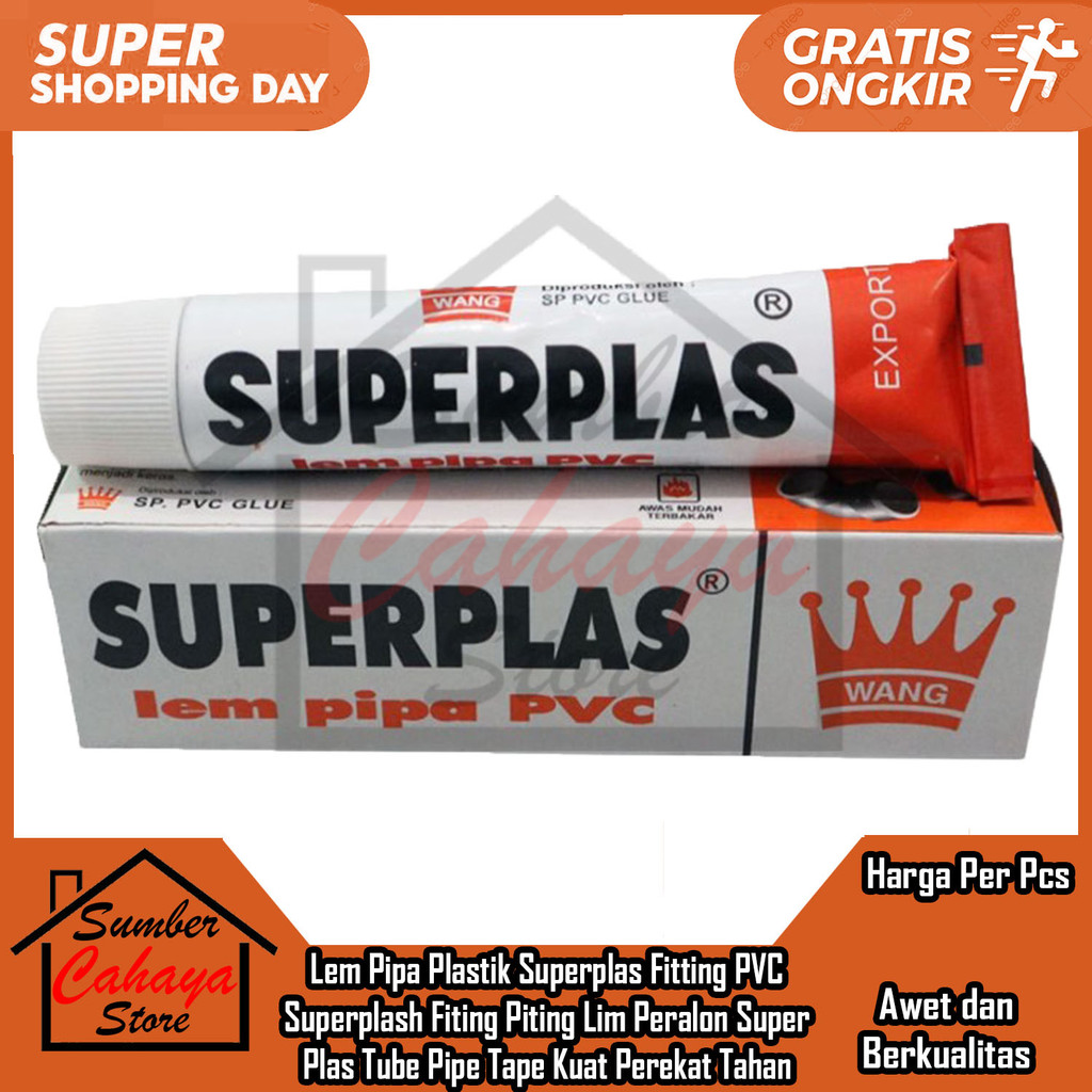 Jual Lem Pipa Pvc Superplas Lim Paralon Pralon Peralon Super Plas Tube ...