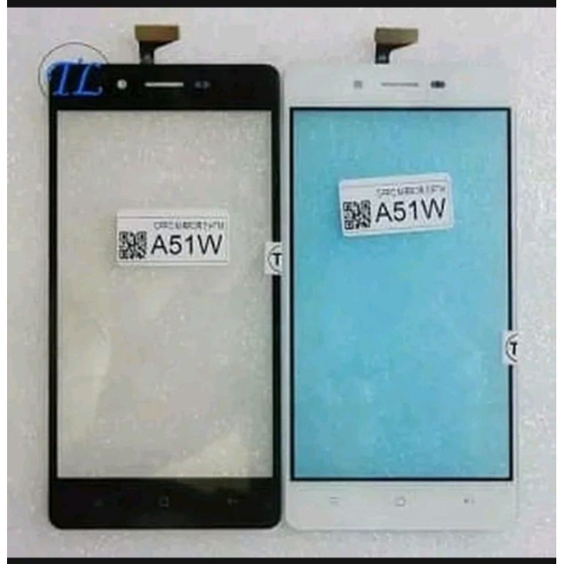 Jual Viral Kaca TouchScreen Touch Screen TS Layar Sentuh OPPO A51 A51W MIRROR 5 ORI BLACK WHITE ...