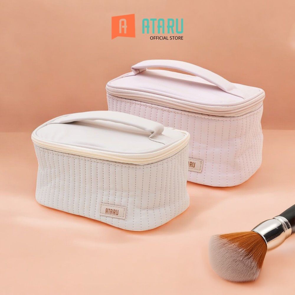 Jual Ataru Tas Kosmestik Pu - Pink Tas Makeup Organizer Alat Dandan ...