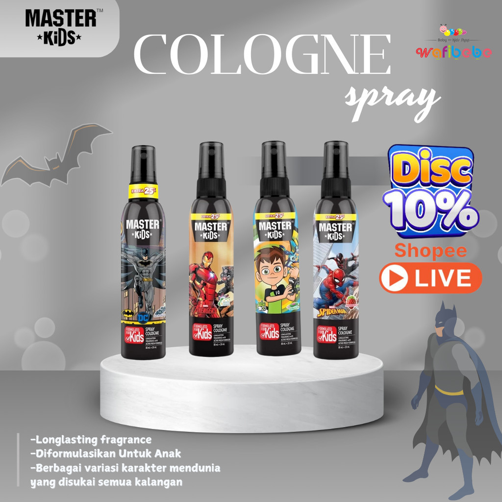 Jual MASTER KIDS Spray Cologne Superhero Marvel - Parfum Anak | Shopee ...