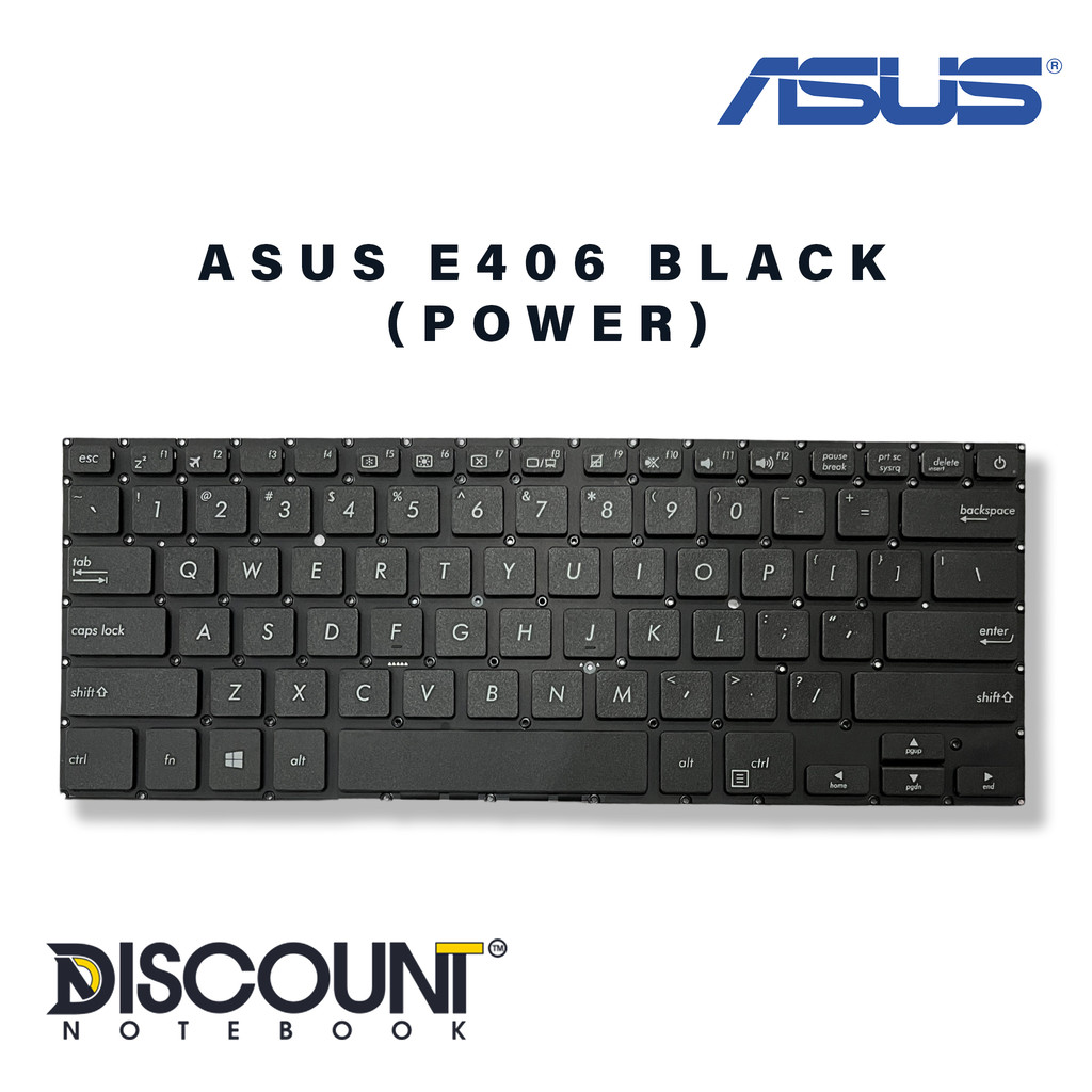Jual KEYBOARD ASUS E406 BLACK (POWER) | Shopee Indonesia