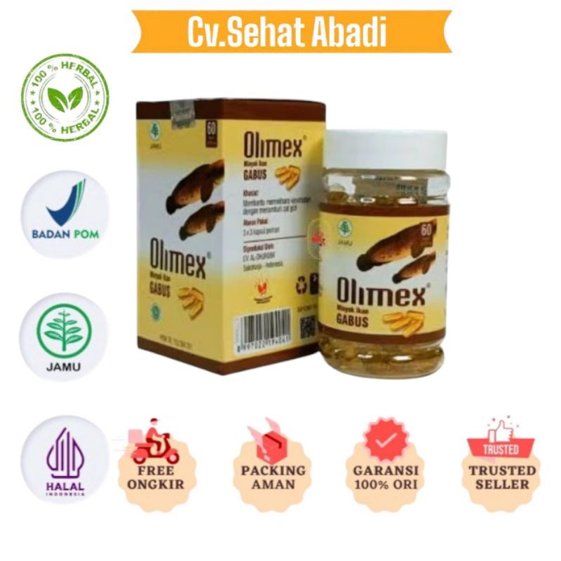 Jual OLIMEX KAPSUL MINYAK IKAN GABUS ATASI LUKAPASCA OPERASI, LUKA CESAR, LUKA BAKAR, LUKA ...