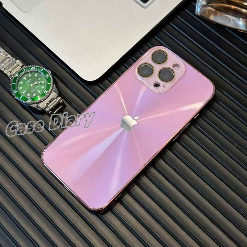 Jual New 16 ProMax Original Color Nano Aurora Glass Phone CASING ...