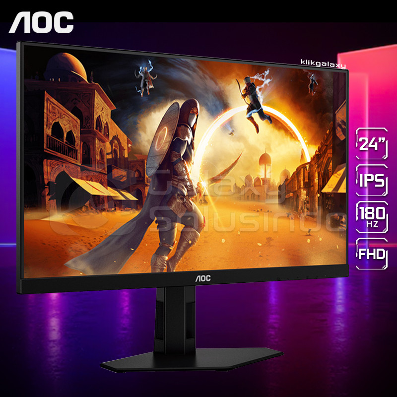 Jual AOC 24G4E 24 Inch IPS 0.5ms 180Hz FHD Gaming Monitor | Shopee ...