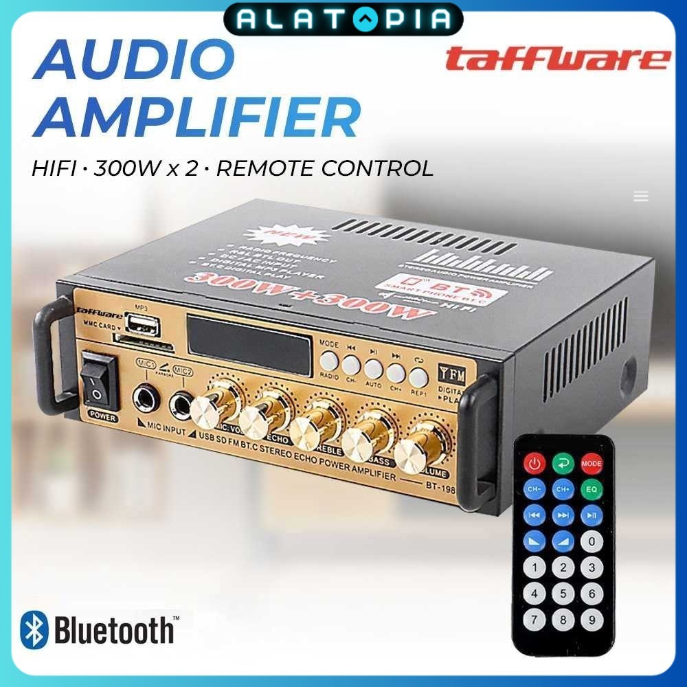 Jual Taffware Audio Amplifier Bluetooth HiFi 300Wx2 with Remote Control ...