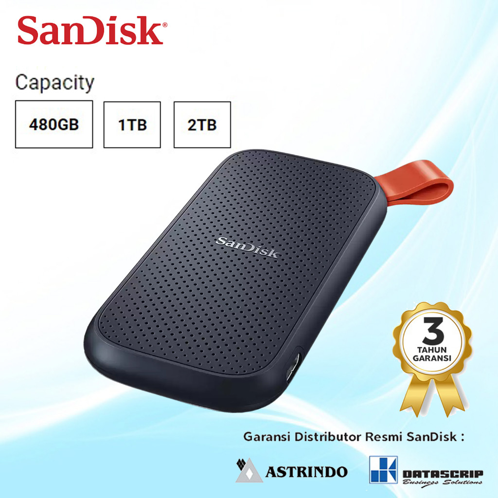 Jual SSD External 480GB | 1TB | 2TB SanDisk Extreme Up to 520Mbps (E30) - Garansi Resmi 3 Tahun ...