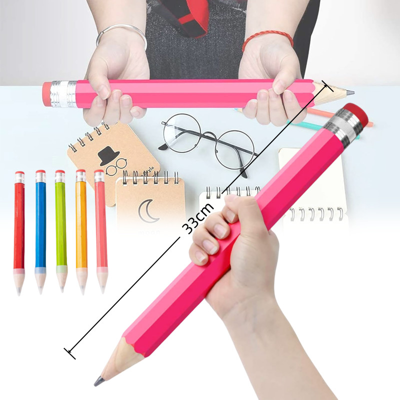 Jual IRIS Pensil Kayu Raksasa 33 CM Mainan Pencil Pensil Jumbo Hiasan ...