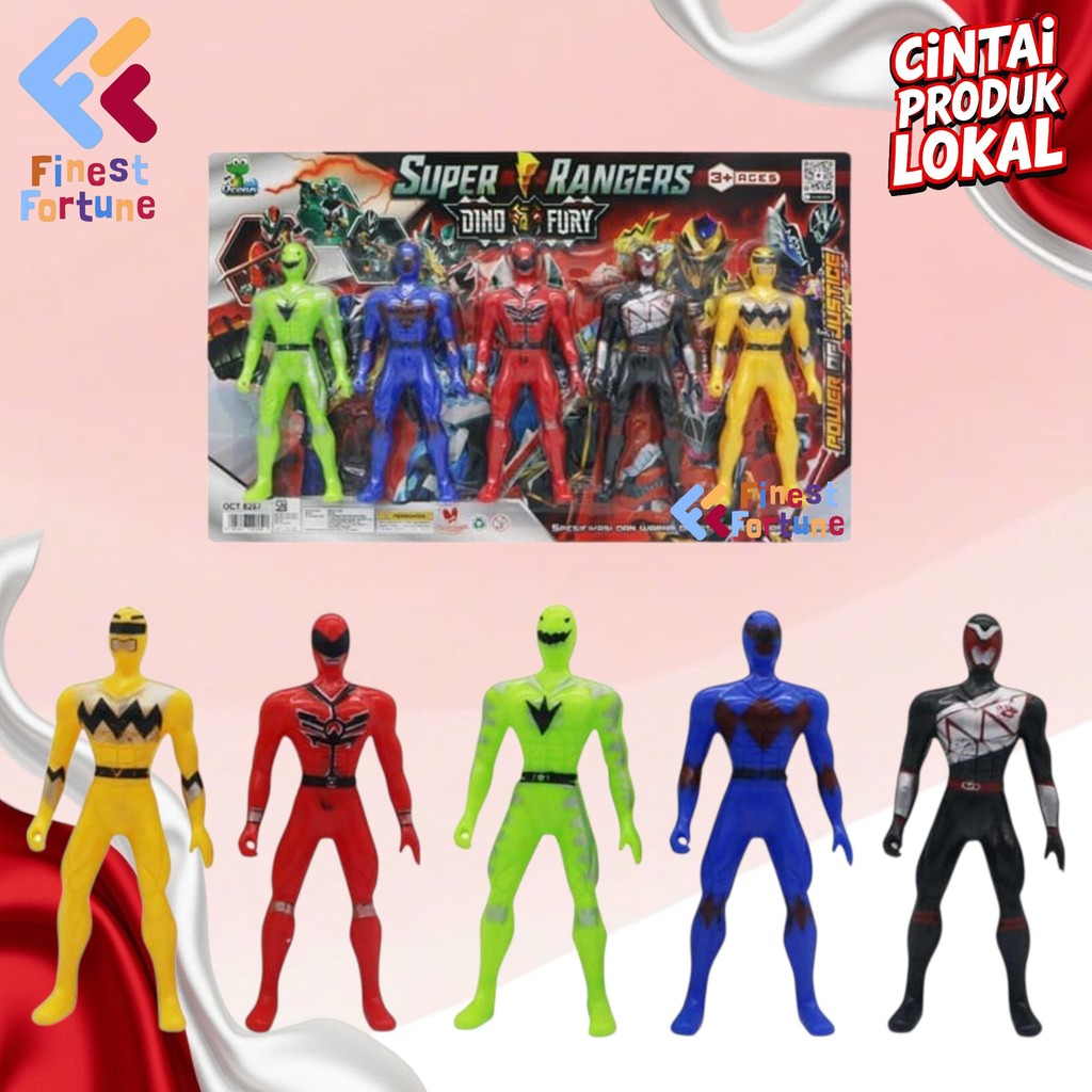 Jual MAINAN ANAK POWER RANGER 5 PCS SUPER RANGER (OCEAN TOY) | Shopee ...