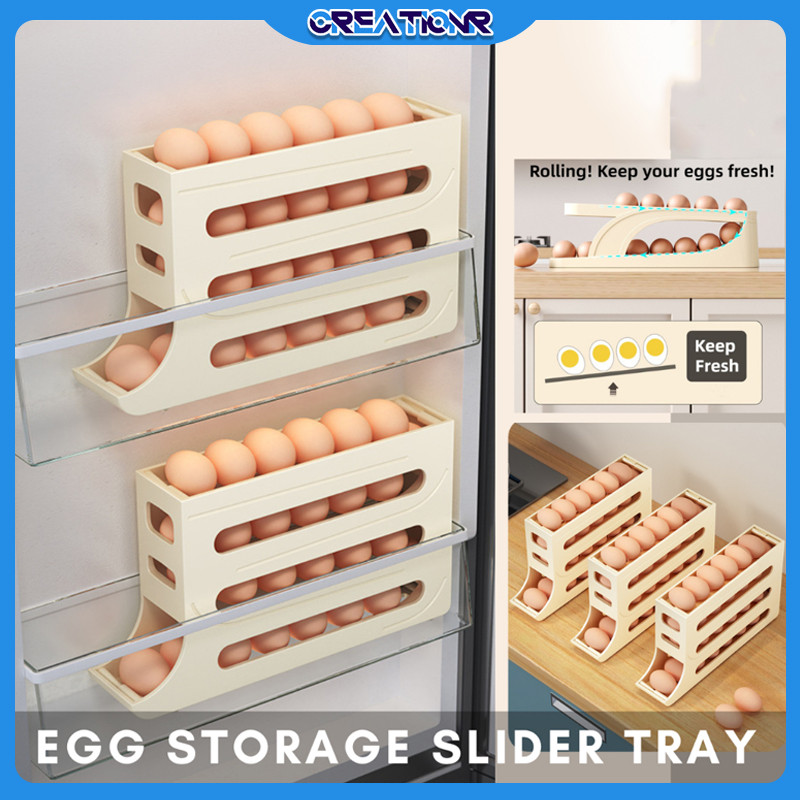 Jual Rak Telur 4 Susun/Egg Tray Organizer/Tempat Penyimpanan Telur ...