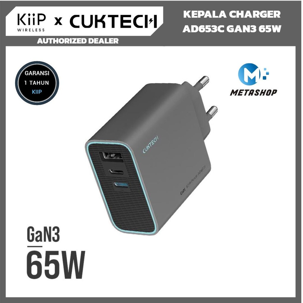 Jual ZMI CUKTECH AD653C GaN3 65W Adaptor Kepala Charger Fast Charging USB Type C PD QC KIIP ...