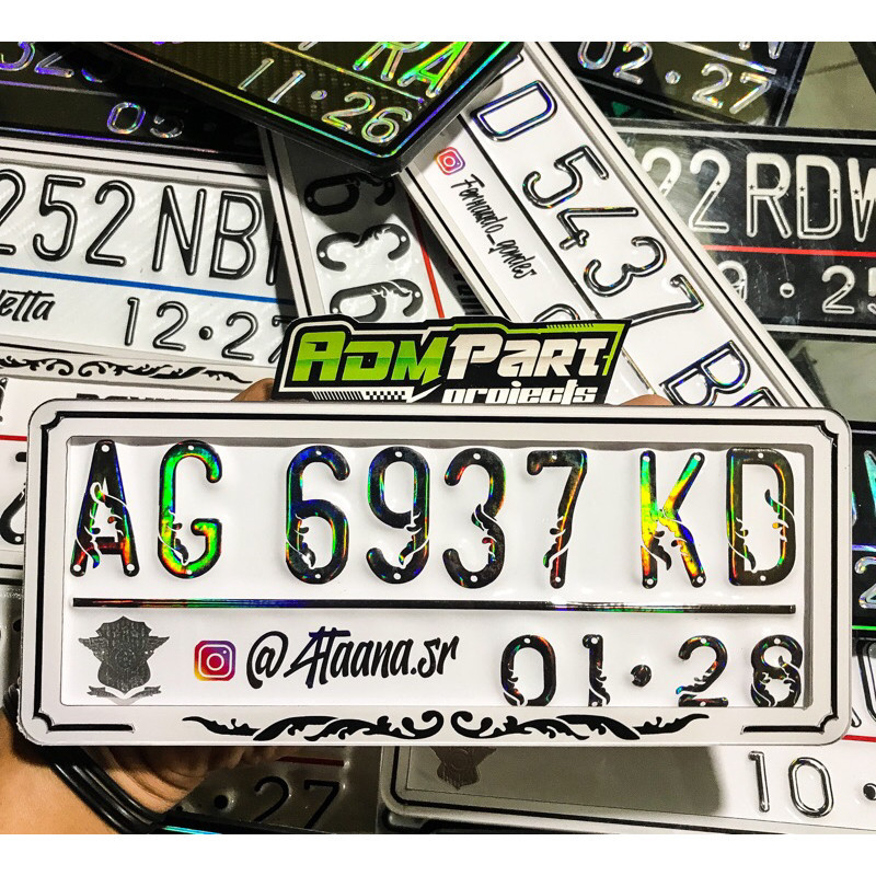 Jual PLAT MOTOR MOTIF BATIK HOLOGRAM FREE REQUEST NAMA SUDAH BAUT TANAM ...