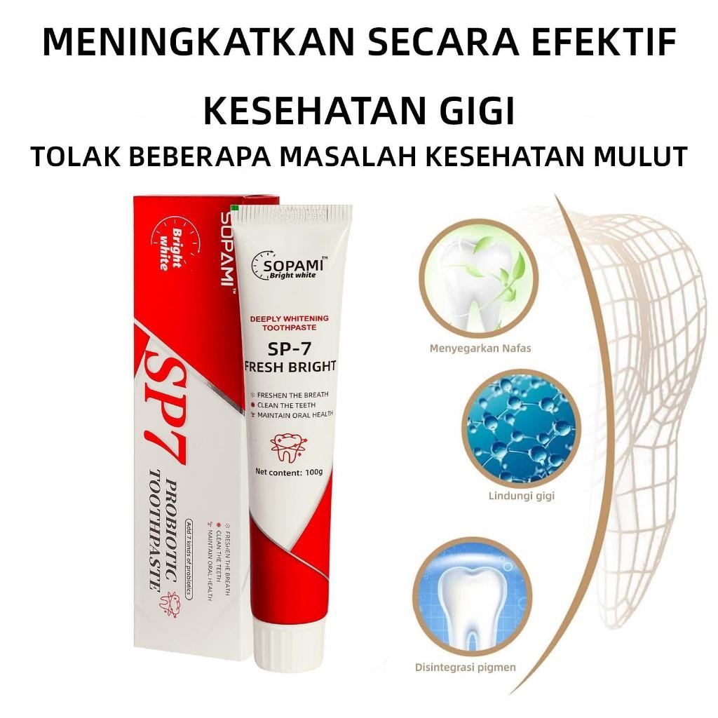 Jual SOPAMI SP-7 Probiotic Whitening Toothpaste Pembersih Karang Gigi ...
