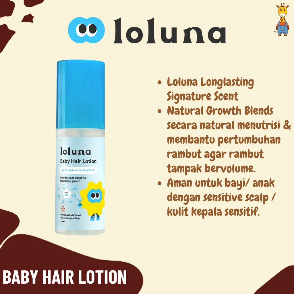 Jual Loluna Baby Hair Lotion 100ml - Lotion Rambut Bayi dan Anak ...