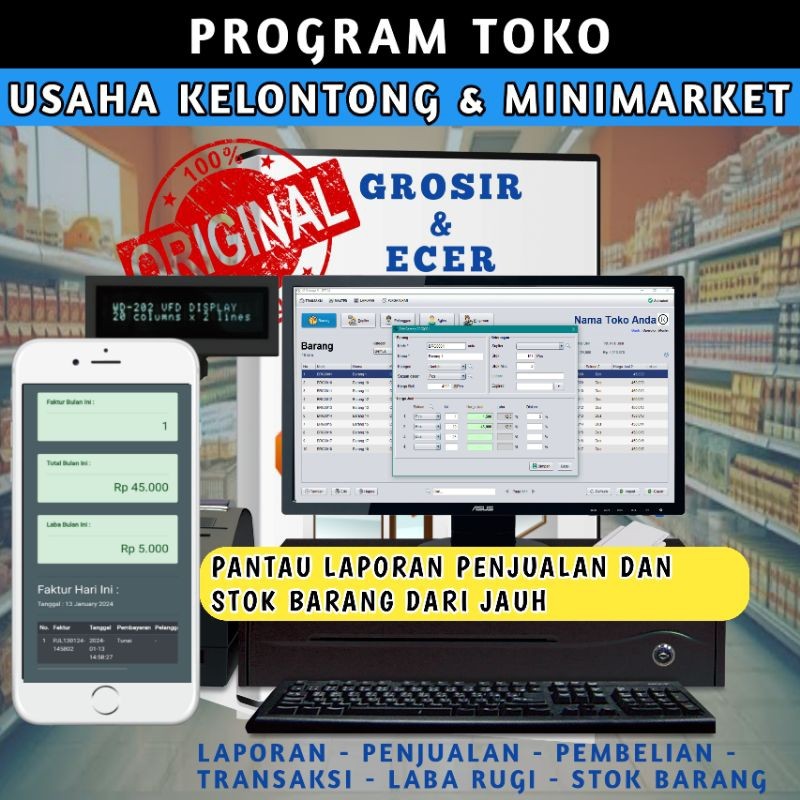Jual Program Kasir Toko Retail/Kelontong Original Produk | Shopee Indonesia
