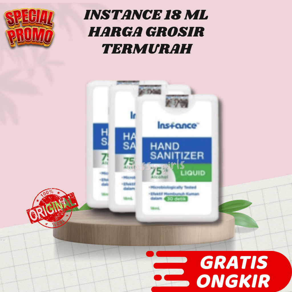 Jual INSTANCE 18 ml HAND SANITIZER SPRAY 18ml/ NON FOOD GRADE | Shopee ...
