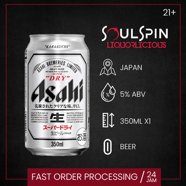 Jual Asahi Dry 350ml Japan Beer Bir | Shopee Indonesia