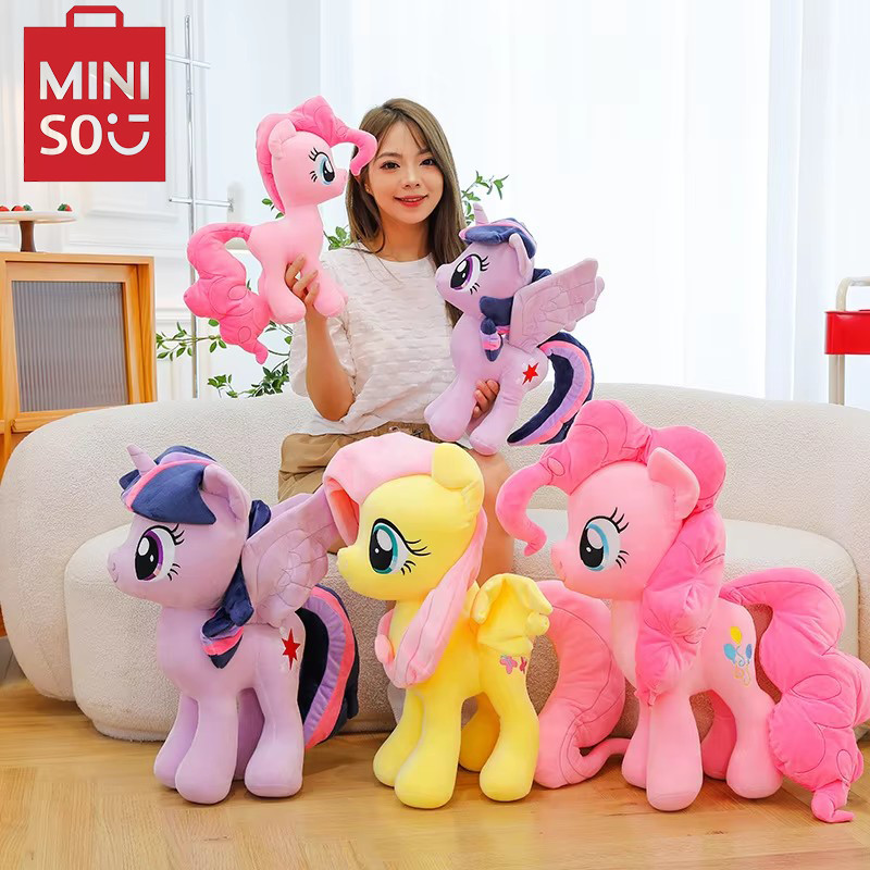 Jual MINISO My Little Pony Plush Doll Anime Twilight Sparkle Fluttershy ...